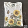 CLOTEX Vintage Sunflower Kitten 90s Graphic Tshirt, Retro Comfort ...