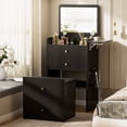CLOUDEREST PRO Vanity Set with Mirror, Lighted Makeup Dressing Table ...