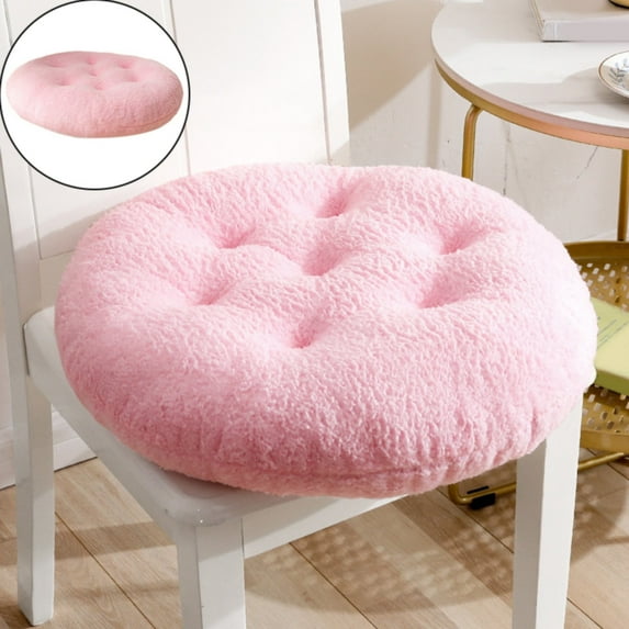 CLOUDQ Chair Cushions 16 Inch Tufted, Plush Round Seat Pad Non-Slip, 1 ...