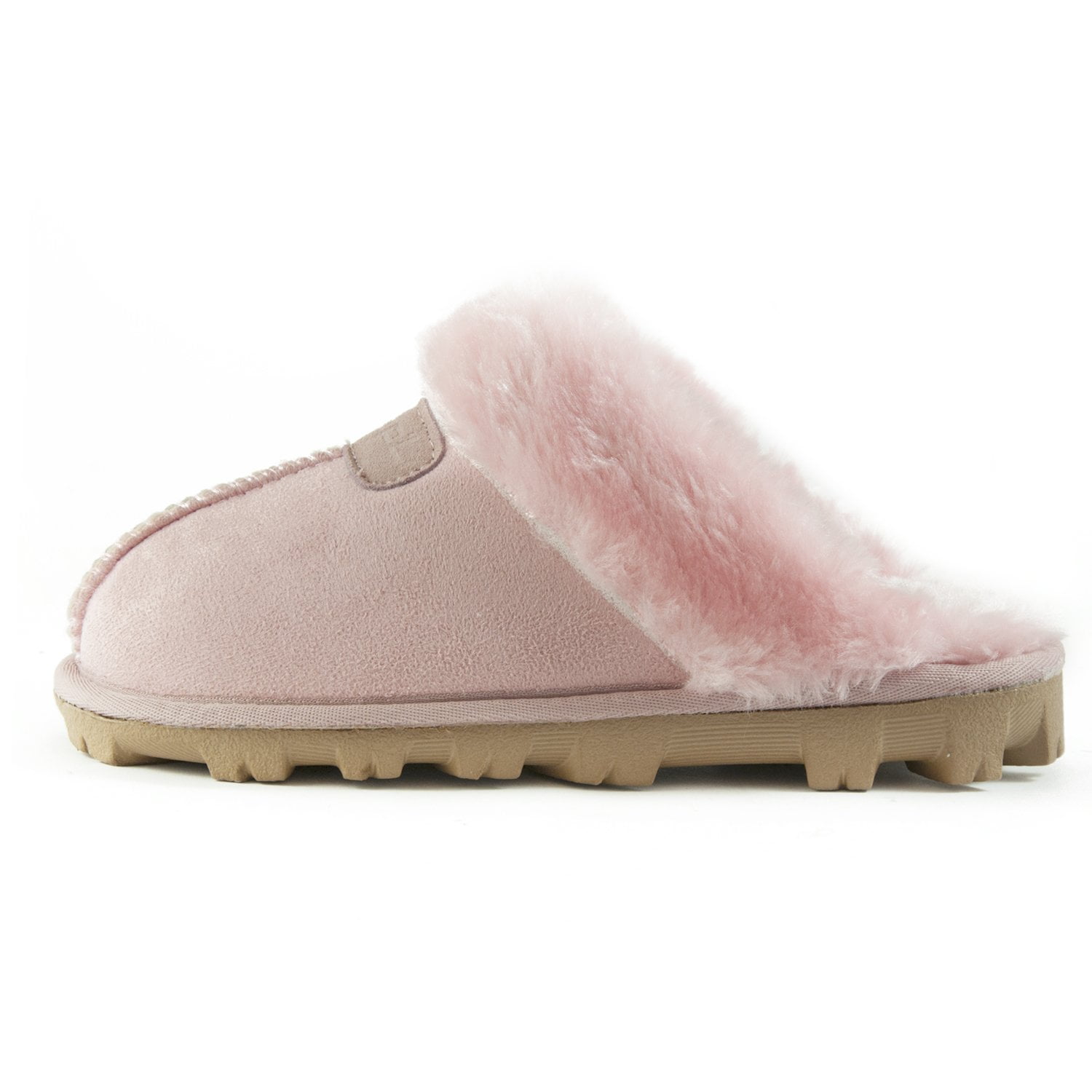CLPP'LI Womens Slip on Faux Fur Warm Winter Mules Fluffy Suede Comfy ...