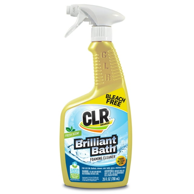 CLR Brilliant Bath Foaming Cleaner, Multi-Surface, Non-Toxic, for Lime ...