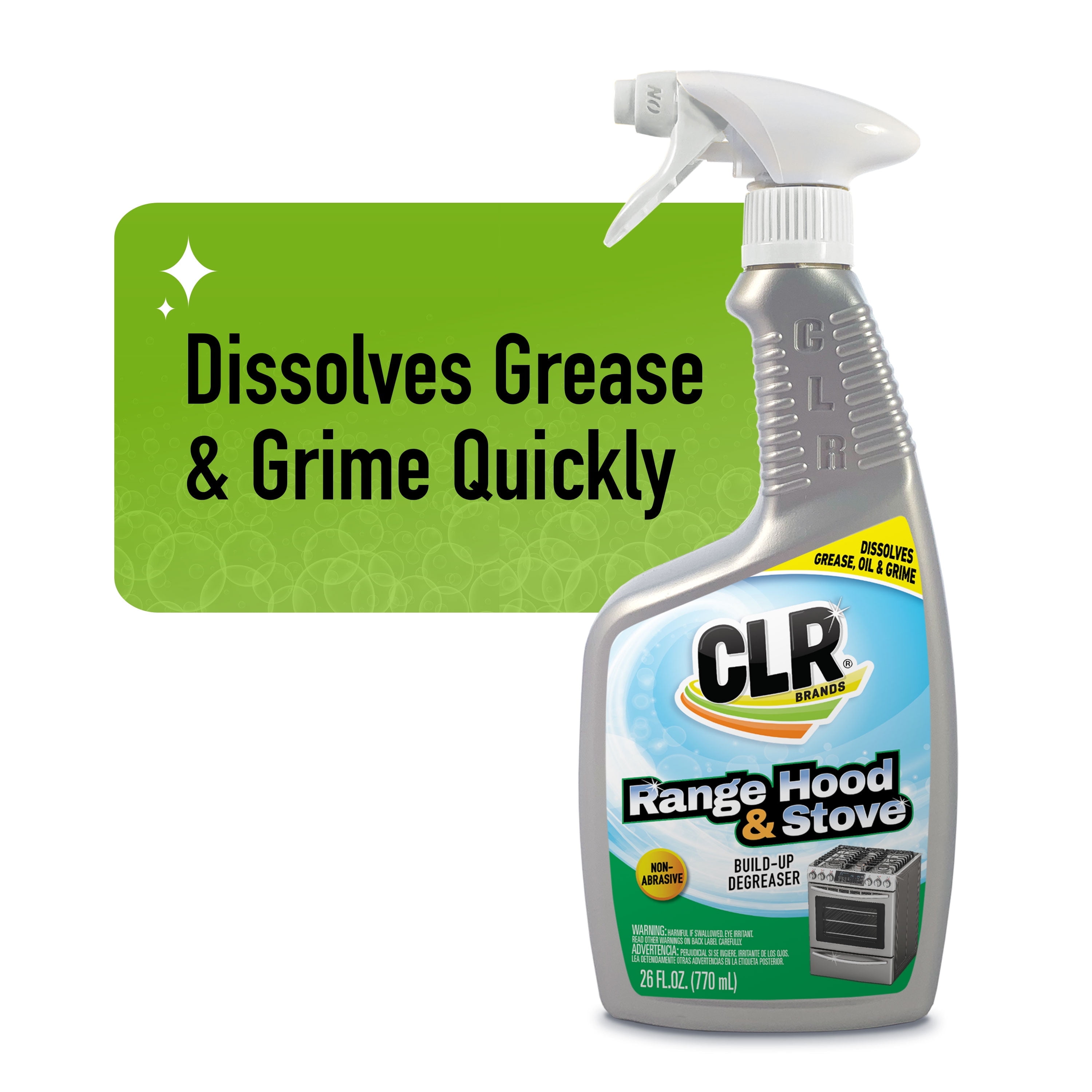 CLR, Range Hood and Stove Buildup Degreaser, 22 fl oz, Fast Acting ...
