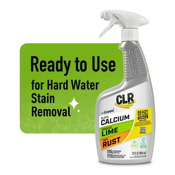 CLR Calcium Lime and Rust Remover 22 oz Spray EPA Safer Choice Multi ...