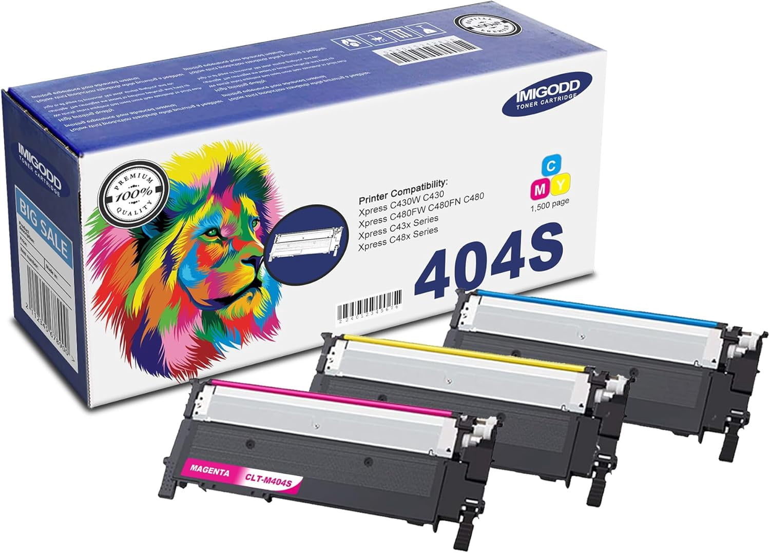 CLT-C404S M404S Y404S C/M/Y Toner Cartridge (with Chip) Replacement ...