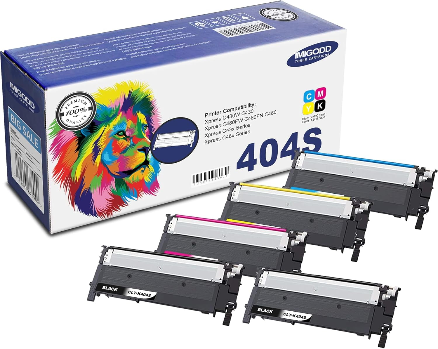 CLT-K404S C404S M404S Y404S BK/C/M/Y Toner Cartridge (with Chip ...