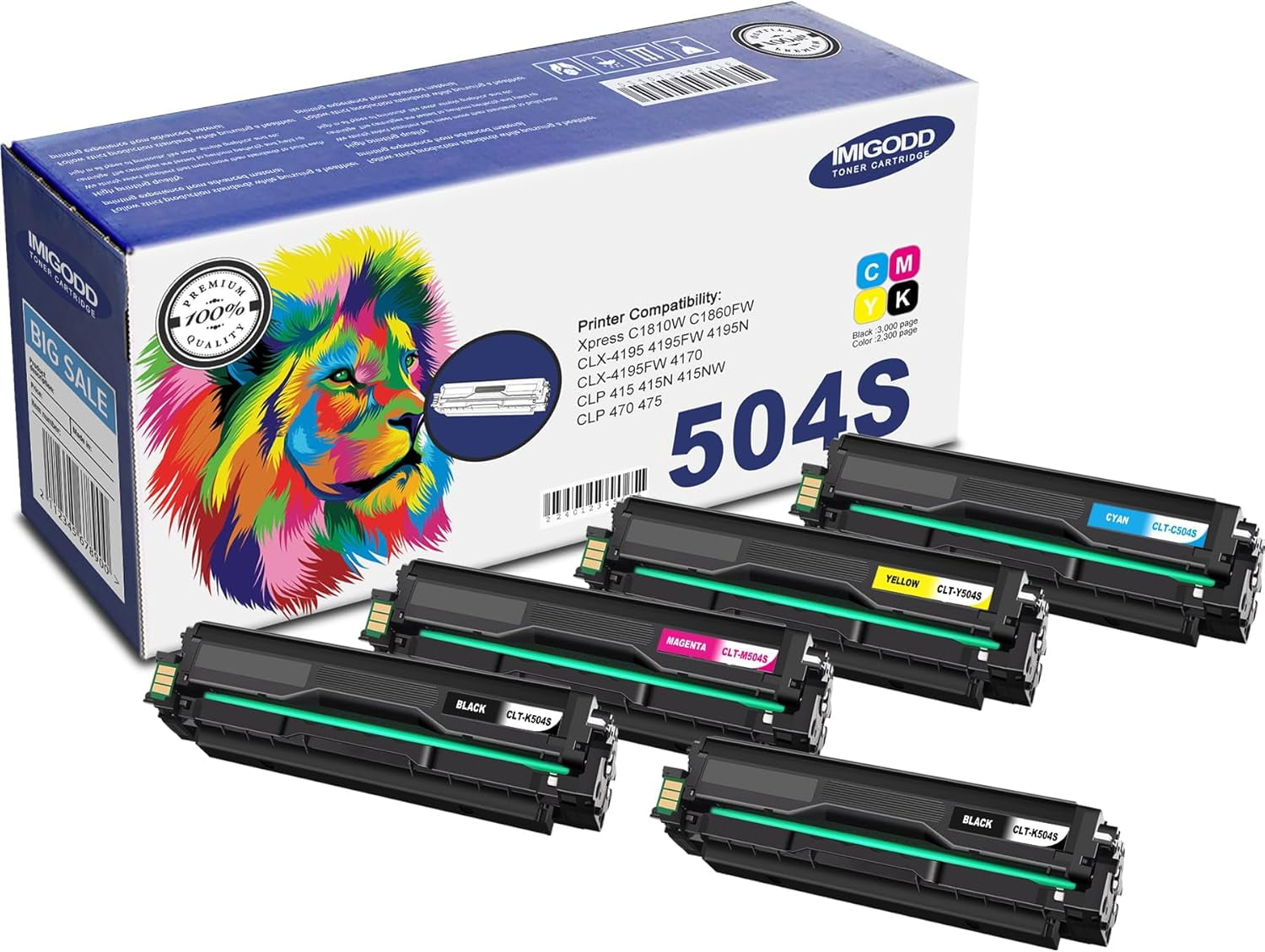 CLT-K504S C504S M504S Y504S BK/C/M/Y Toner Cartridge (With Chip ...