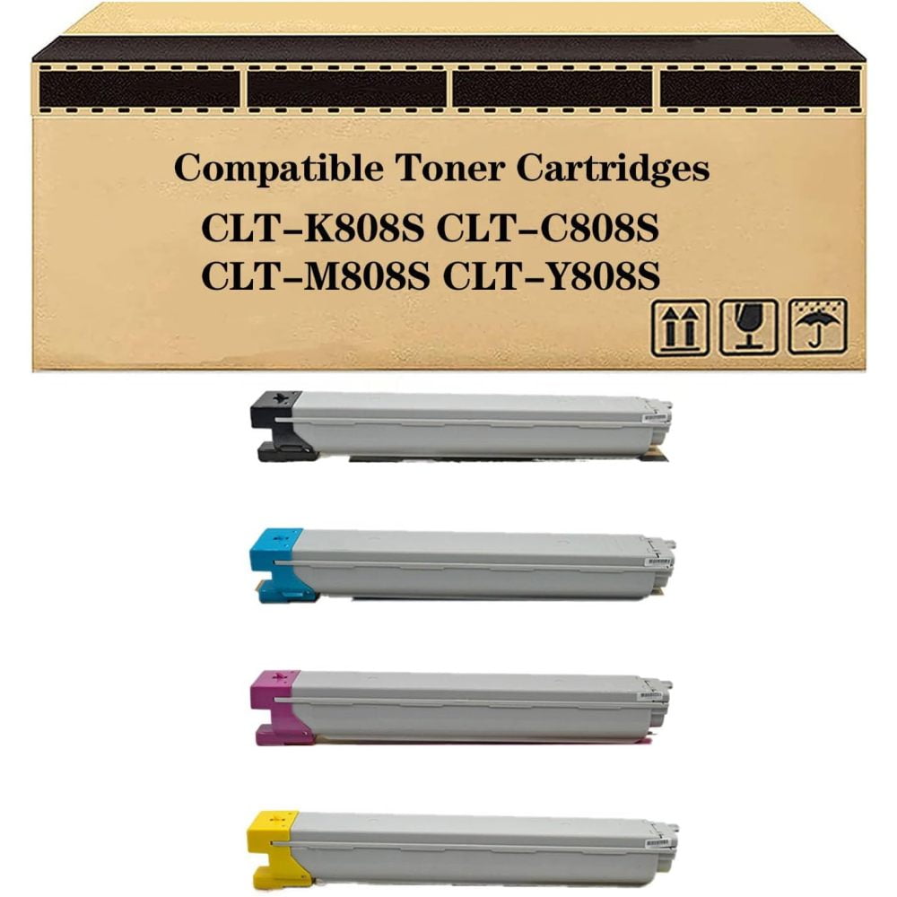 CLT-K808S CLT-C808S CLT-M808S CLT-Y808S Replacement Toner Cartridges, Compatible for Samsung ...