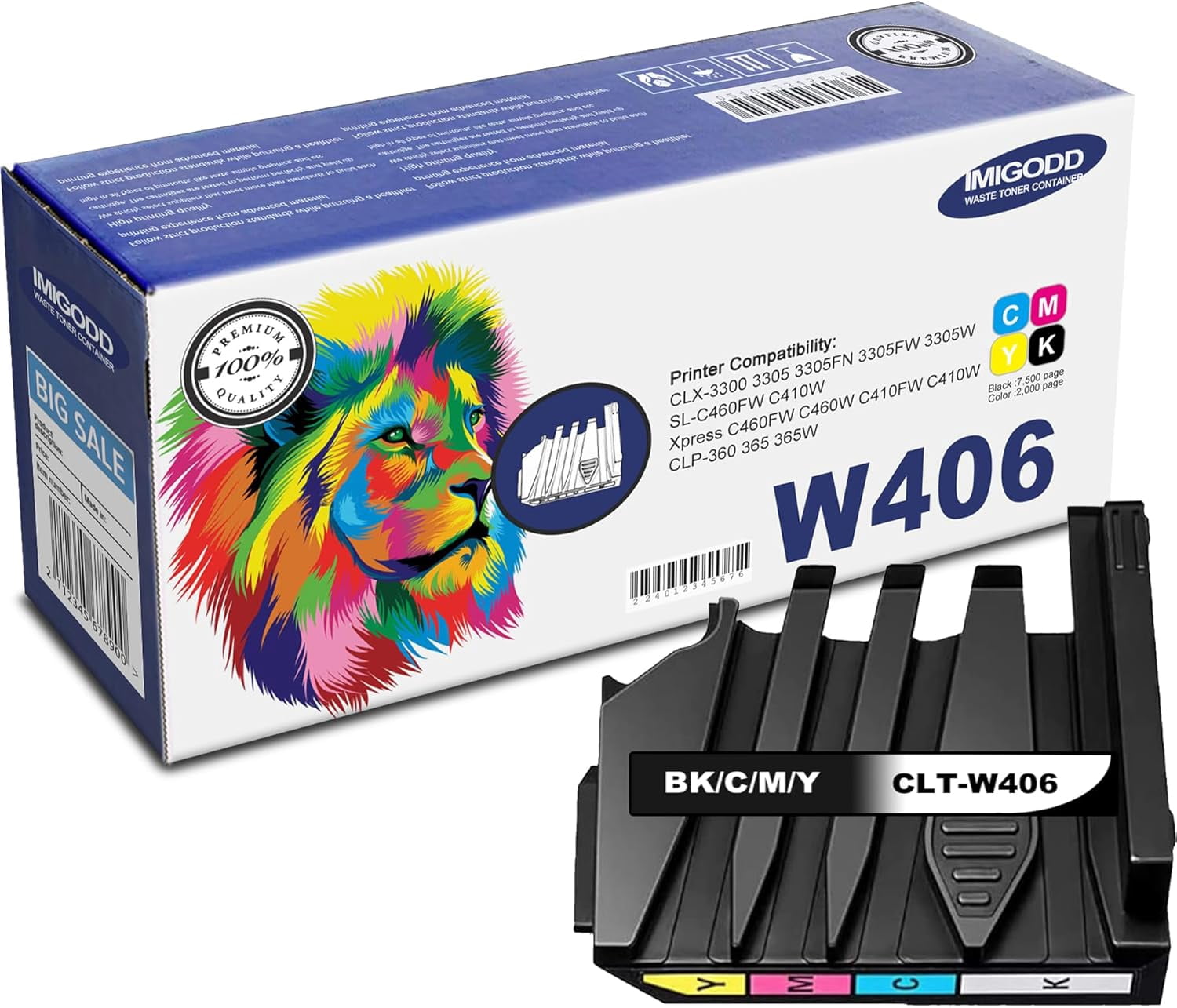 CLT-W406 BK/C/M/Y Waste Toner Container (with Chip) Replacement ...