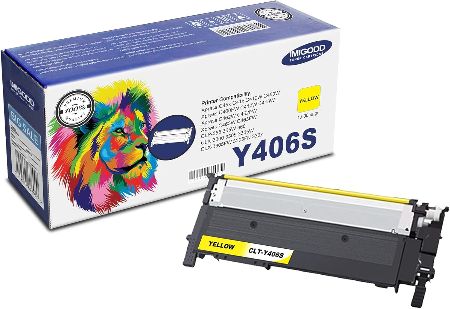 CLT-Y406S Yellow Toner Cartridge (with Chip) Replacement Compatible for ...