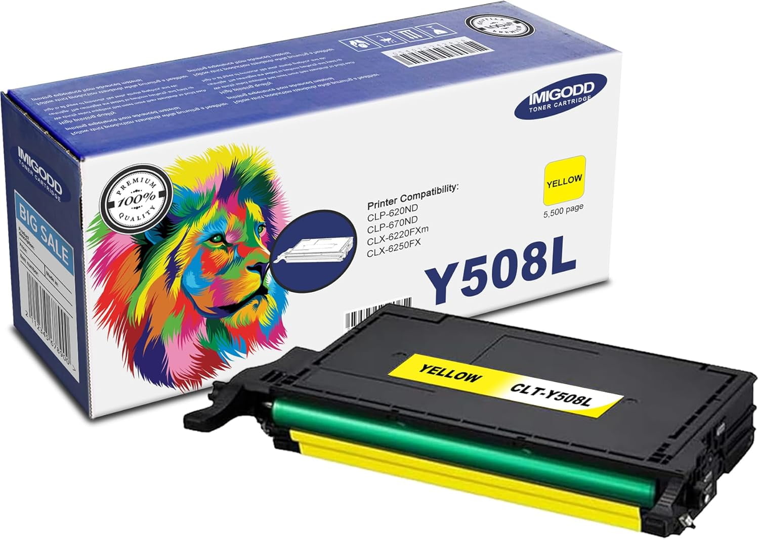CLT-Y508L Yellow Toner Cartridge (with Chip) Replacement Compatible for ...