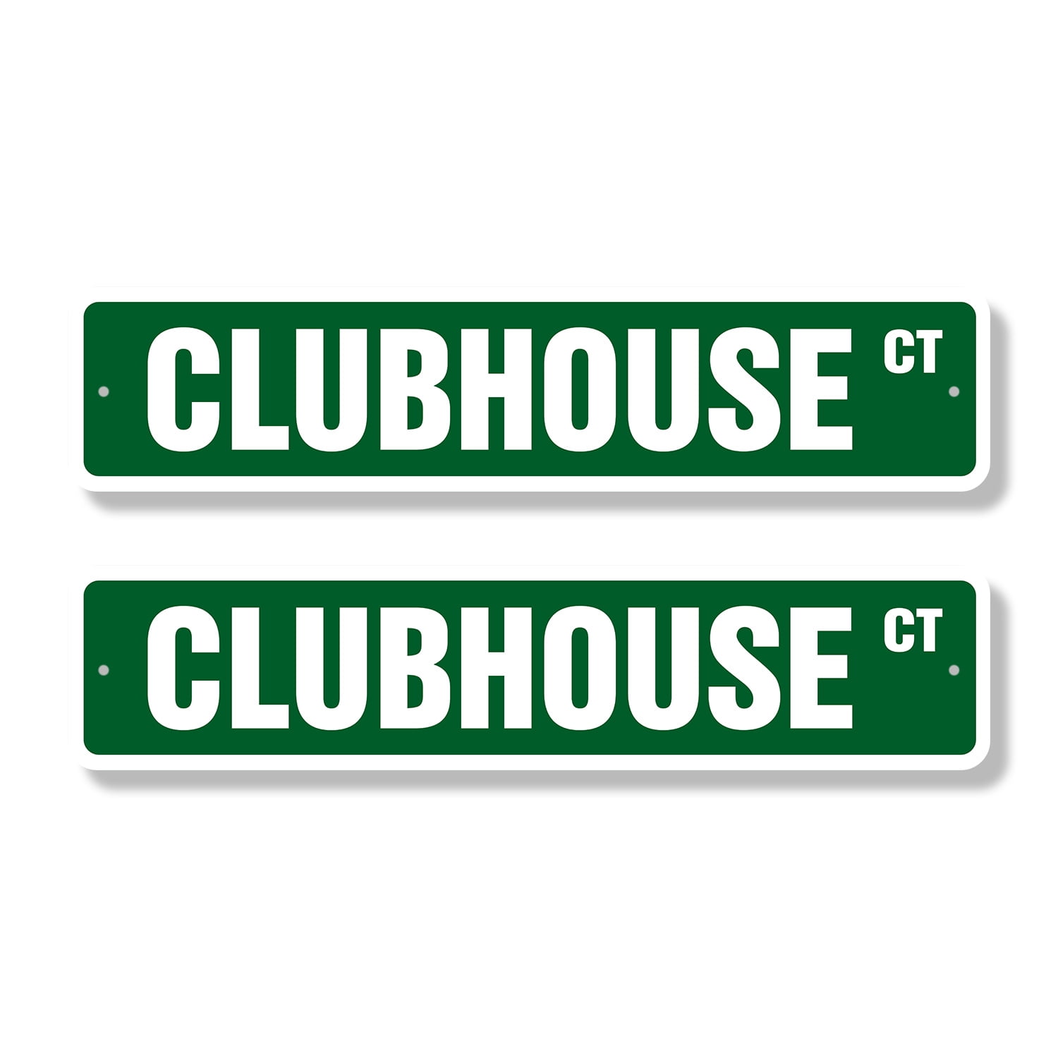 CLUBHOUSE Classic Street Sign (2 Pack) pool gym activities social ...