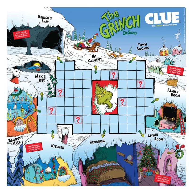 CLUE: The Grinch Classic Mystery Board Game Solve The Holiday Theft in ...