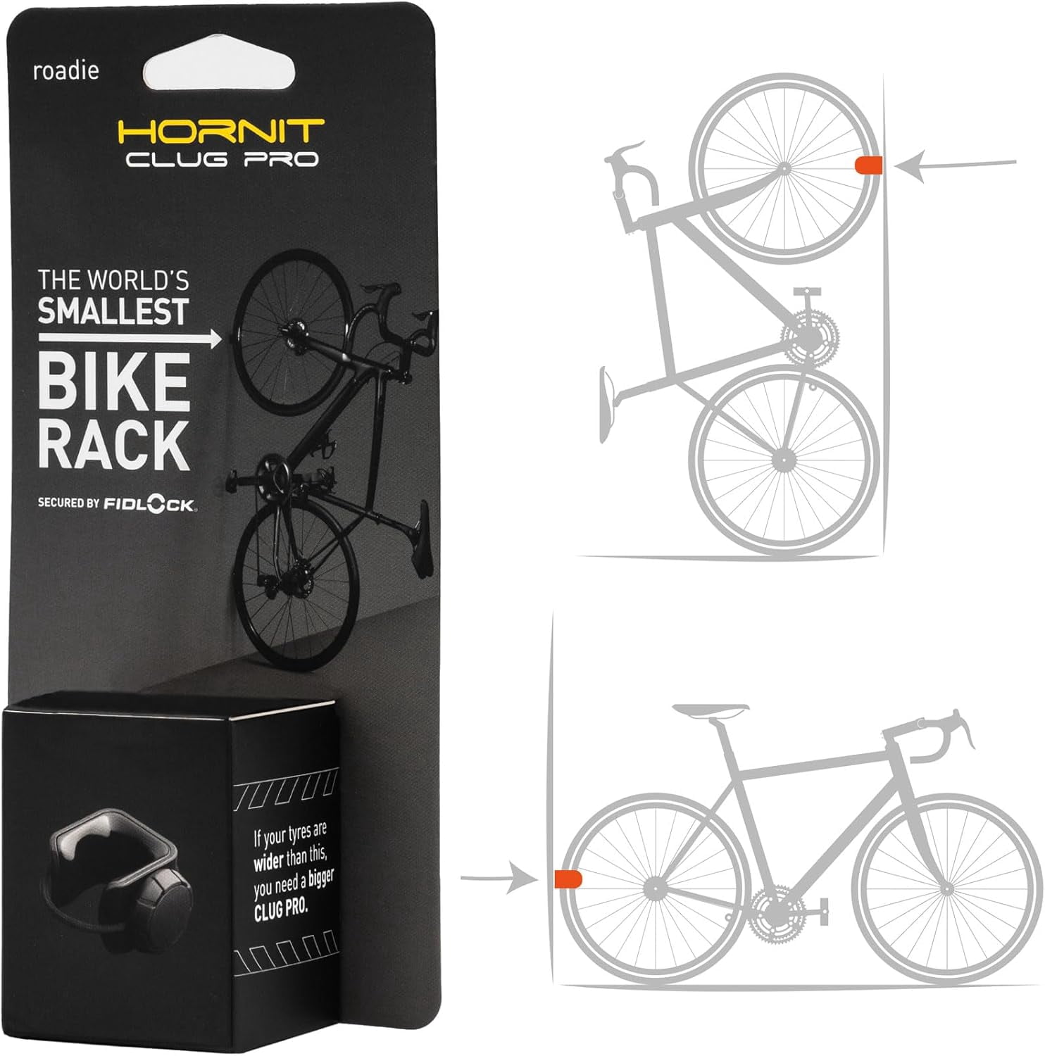 CLUG PRO | Mounted Bike Rack Secured by FIDLOCK 5 Sizes Easy to Install ...
