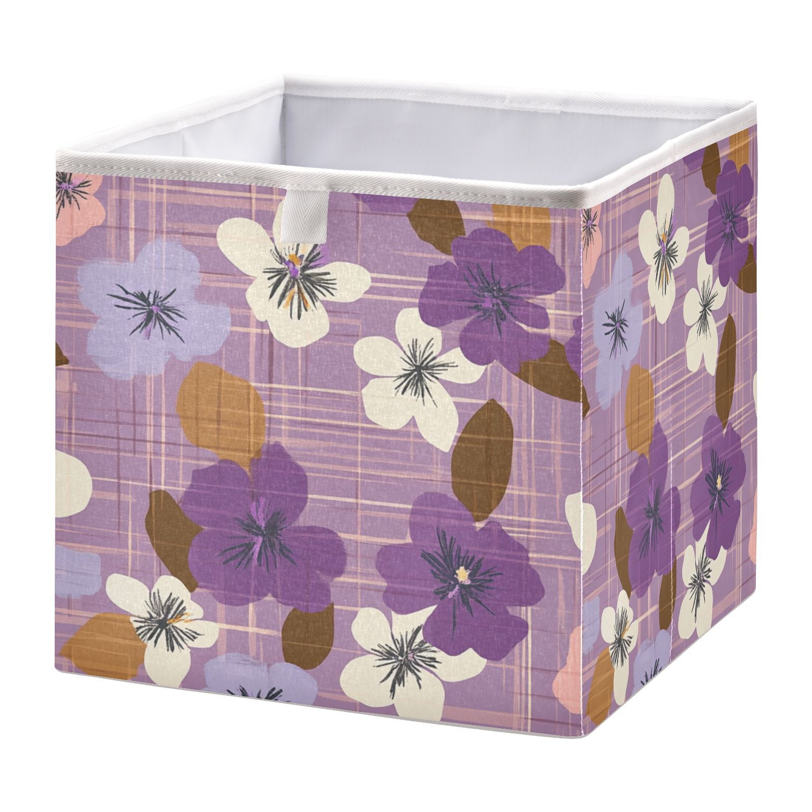 CLXMCS Floral Garden Tartan 1145 Storage Box, Fabric Cube Storage Box ...