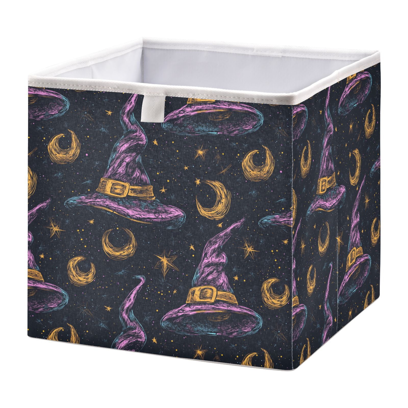 CLXMCS Magical Witch Hat 30 Storage Box, Fabric Cube Storage Box ...
