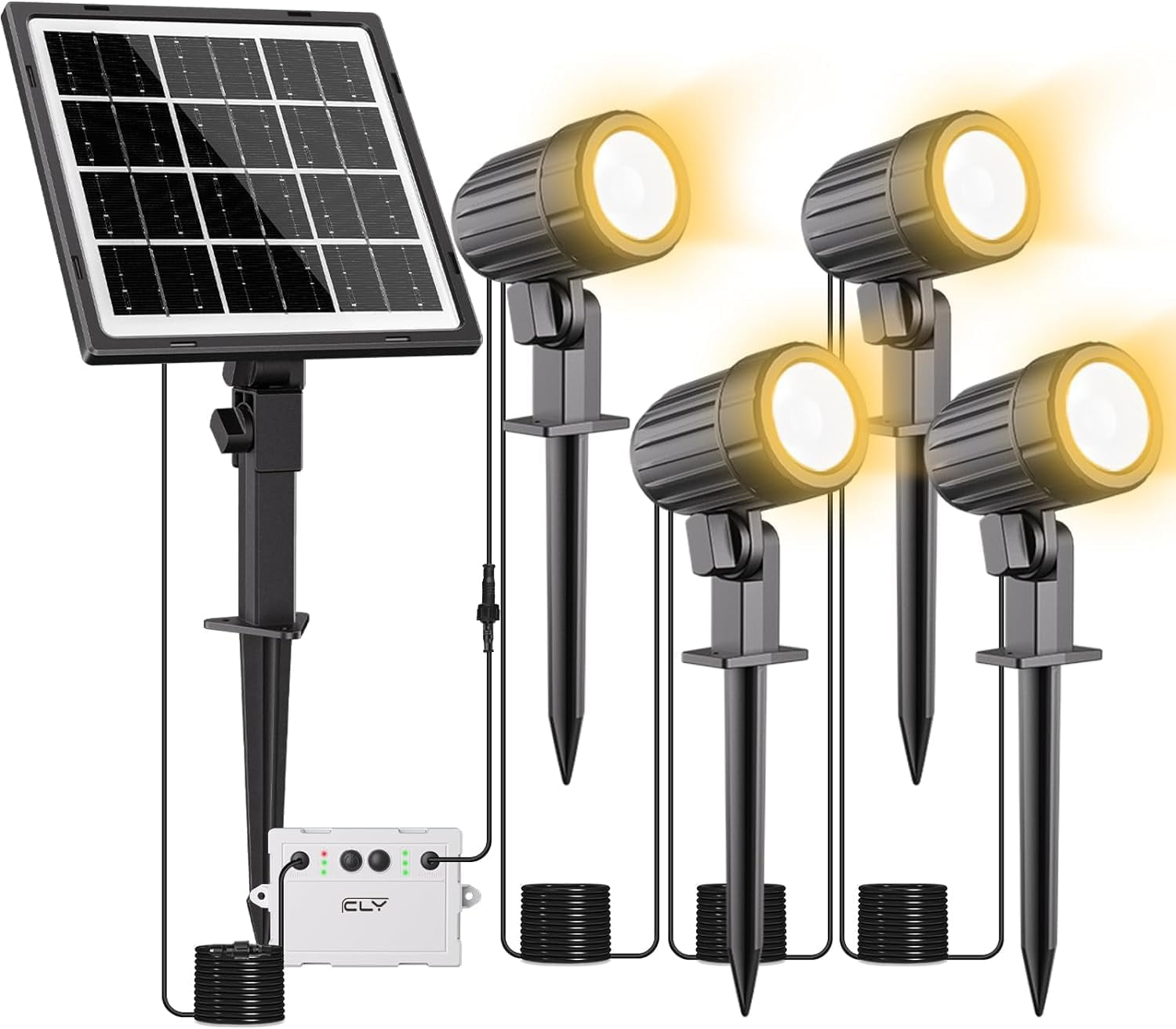 CLY 4 in 1 OIF8 Solar Spot Lights Outdoor Garden, Solar Spike Light ...