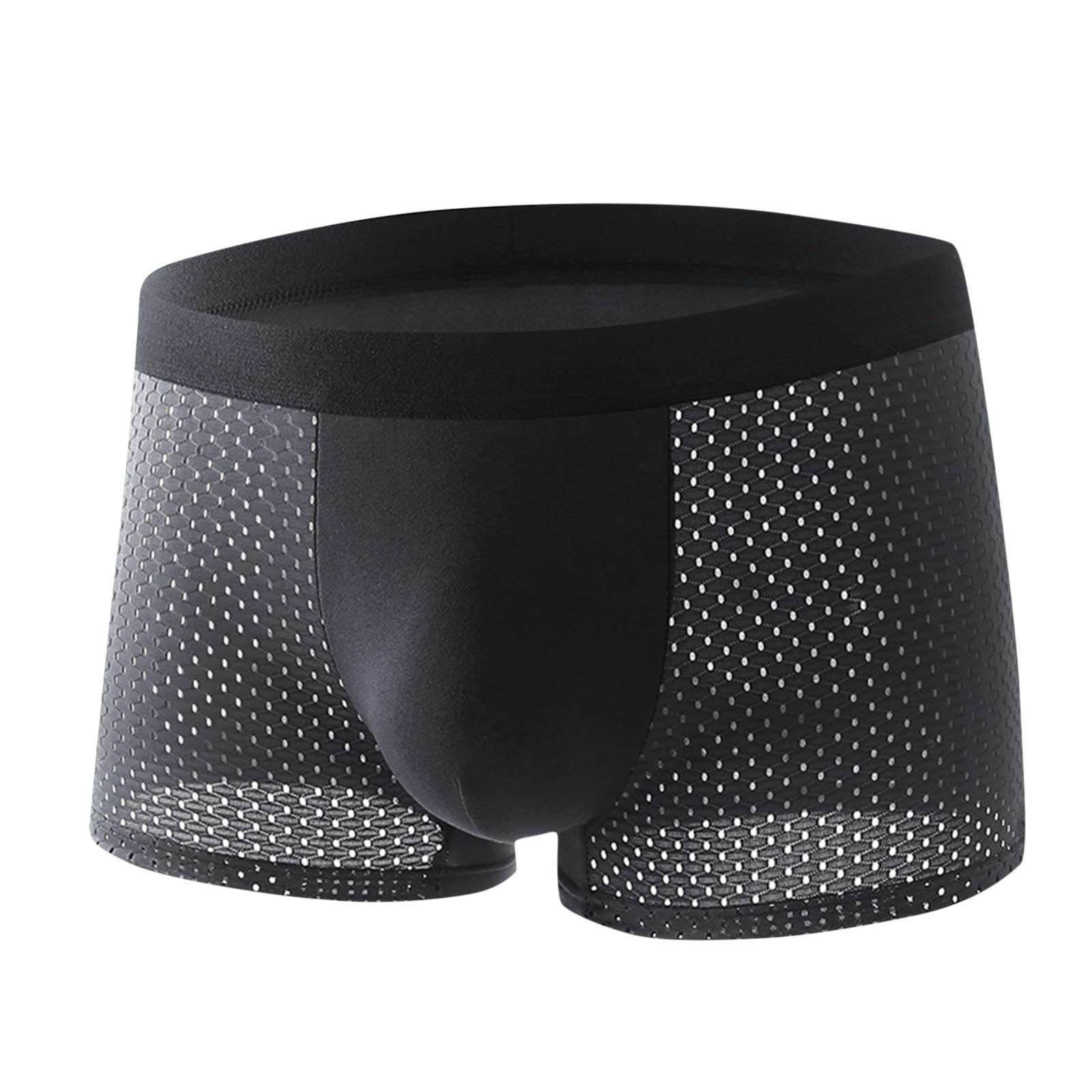 TMOYZQ Mens Underwear No Fly Boxer Briefs, Breathable Mesh Soft Stretch ...