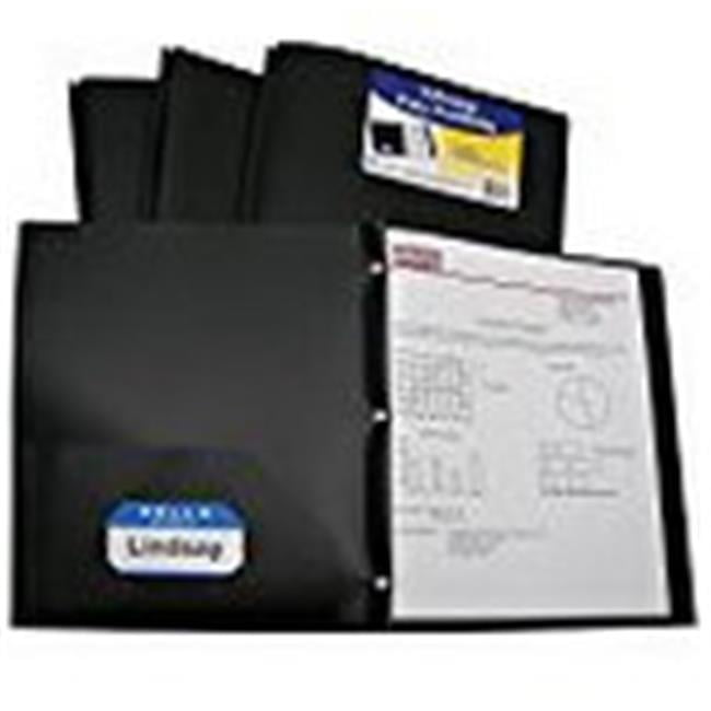 C-Line Products Poly Portfolio Folder,w/Prongs,Blk,PK25 33961 - Walmart.com