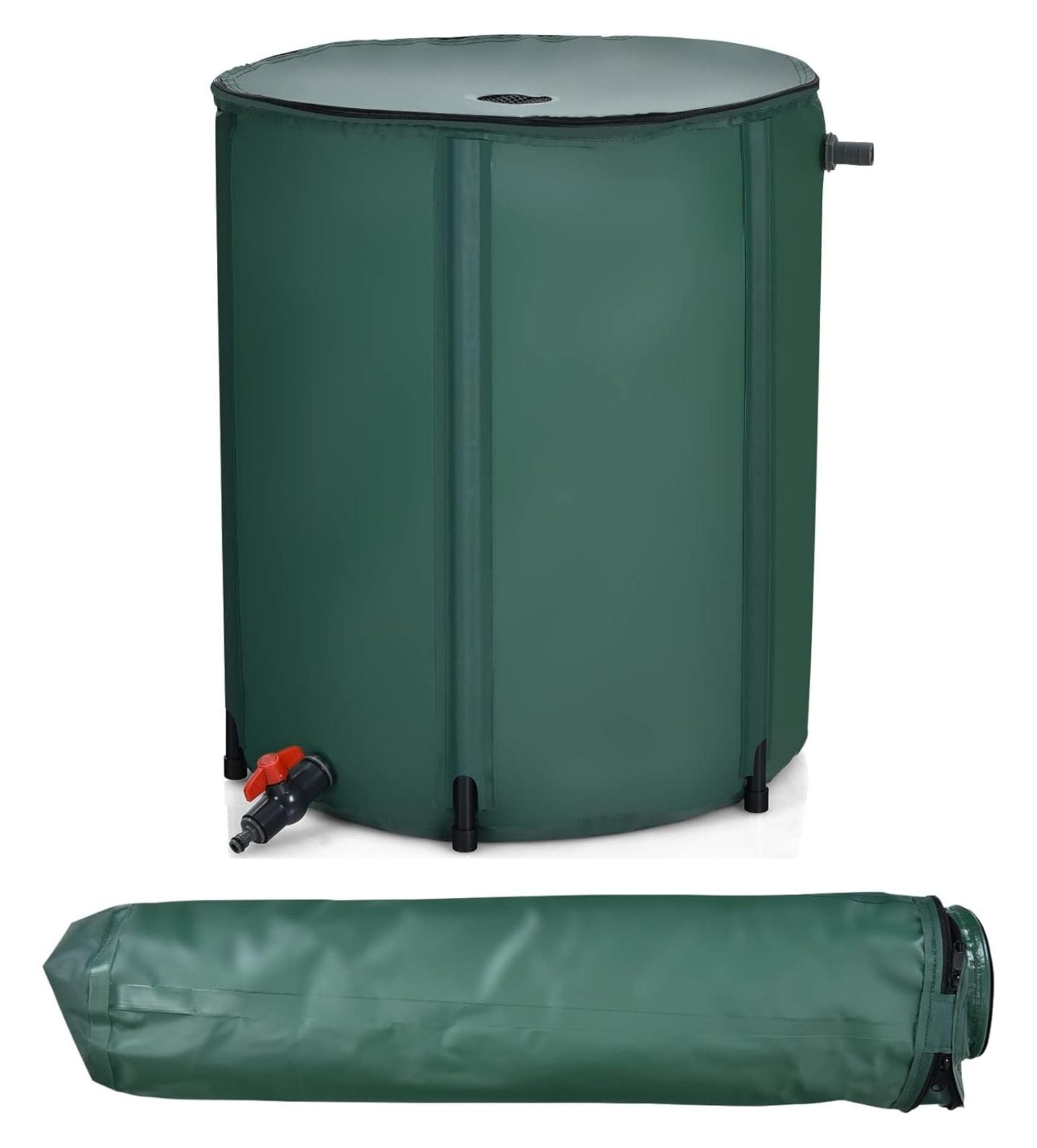 CLkPde 53 Gallon Collapsible Rain Barrel, PVC Rain Water Collection ...