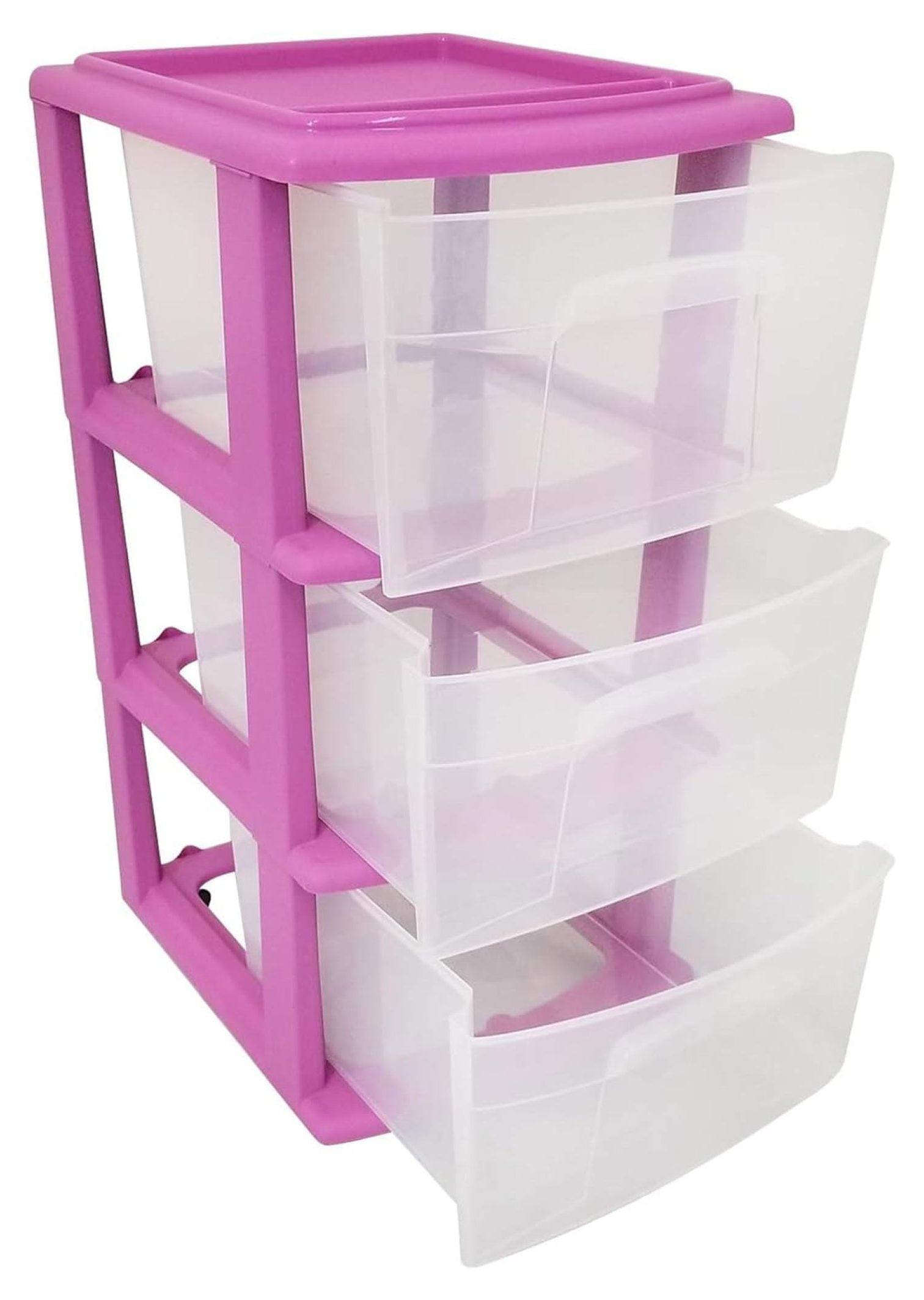 CLkPde Clear Plastic 3 Drawer Medium Home Organization Storage ...