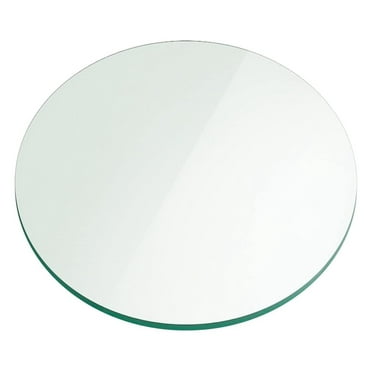 Topcobe 36" Round Tempered Glass Tabletop, 1/4" Thick, Flat Polished ...