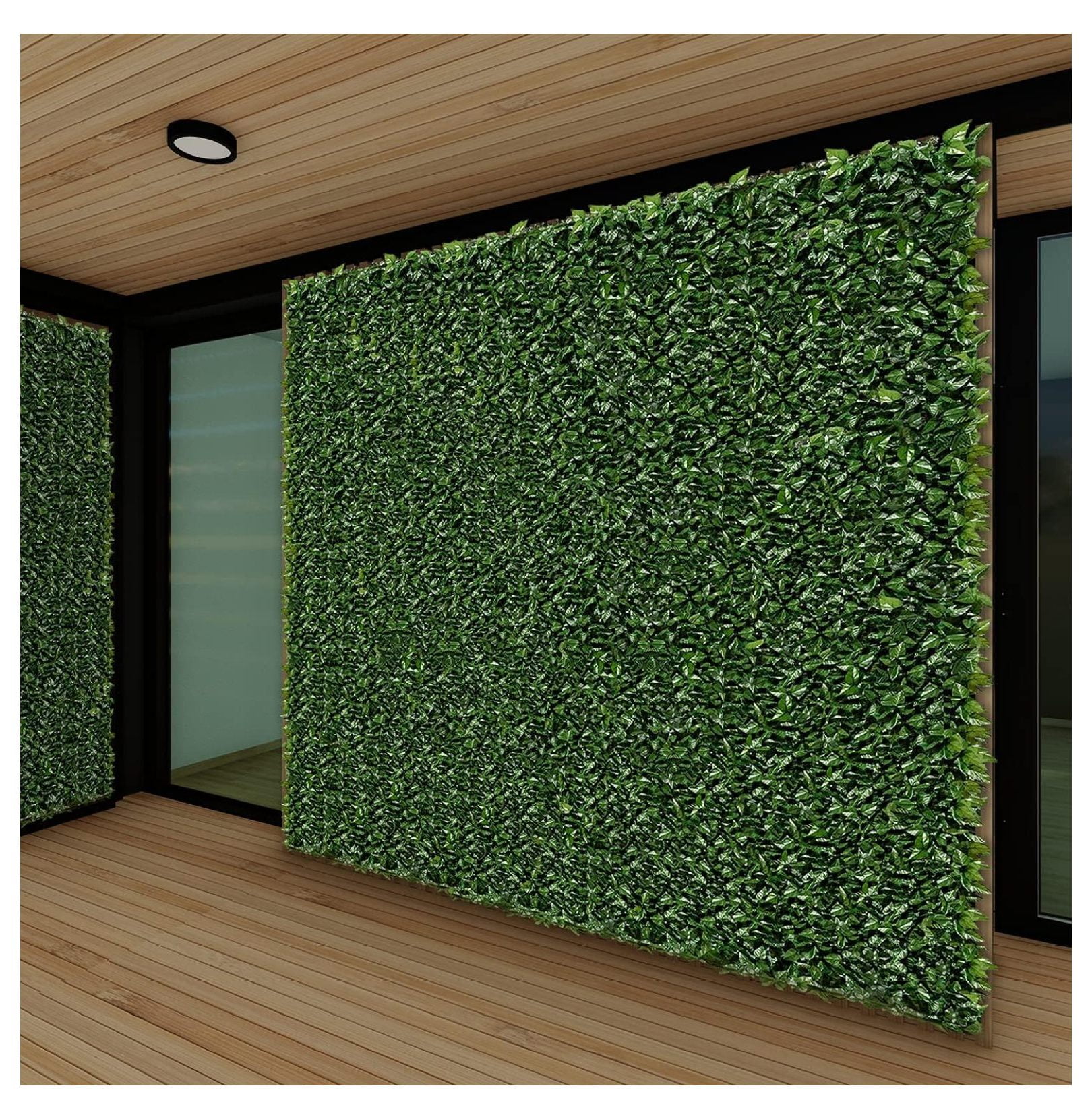 CLkPde Paradise 4'*12' Artificial Faux Leaf Fence Screen 2 Pcs ...