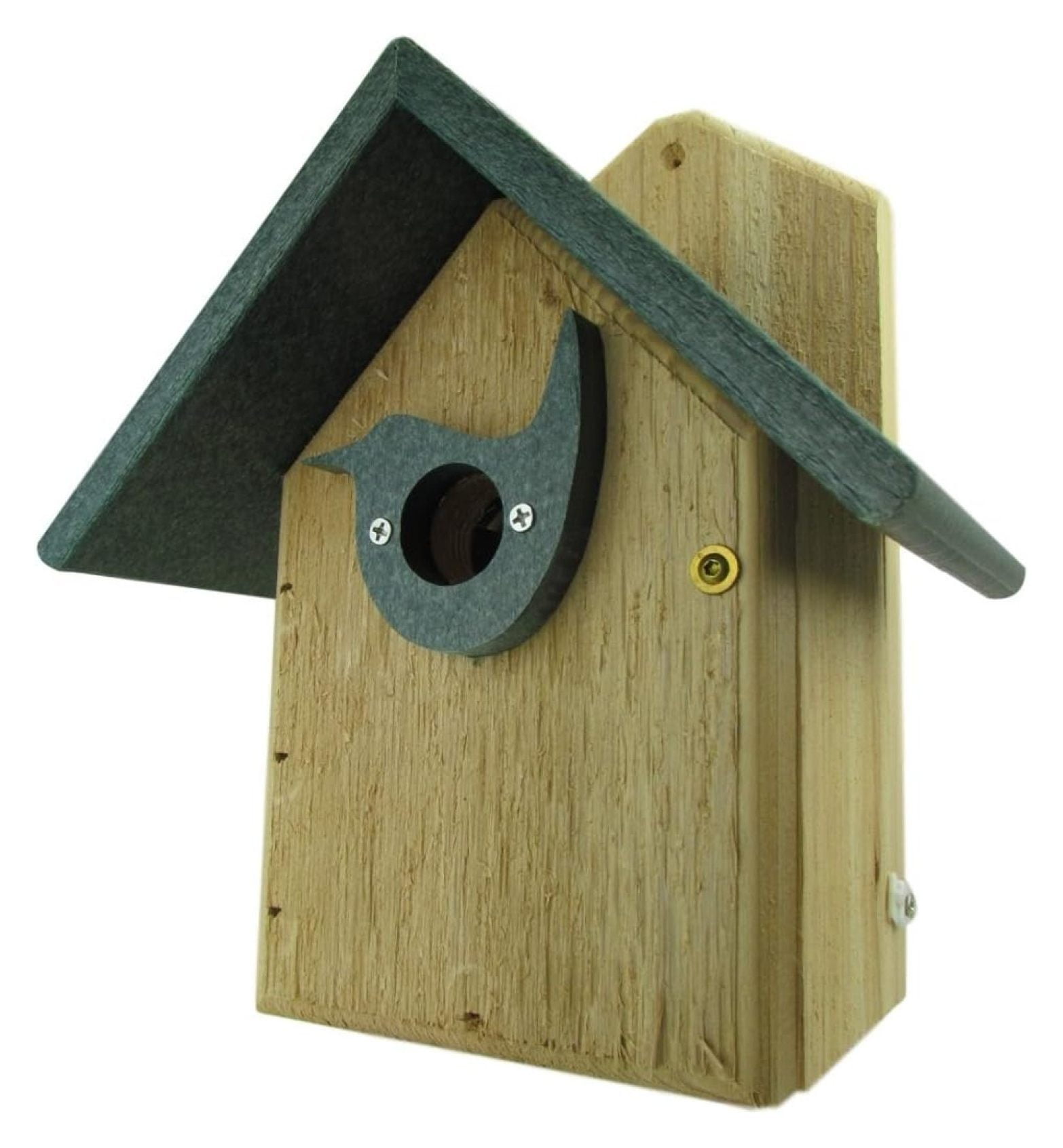 CLkPde Post Mount Cedar Wren House w Roof & Birdhouse Predator Guard ...