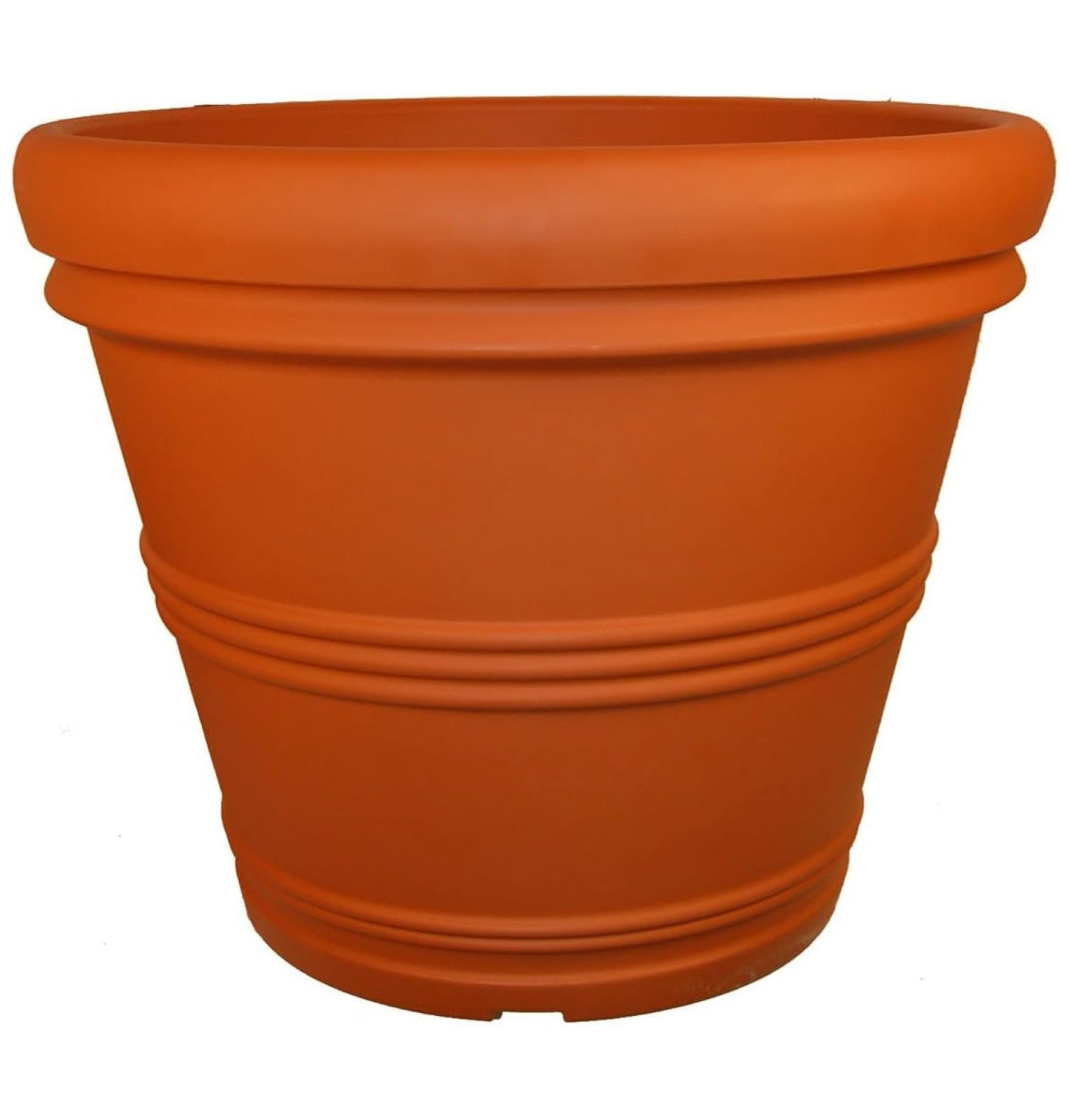 CLkPde RR155TC Classic Rolled Rim Garden Planter, 15.5", Terra Cotta ...