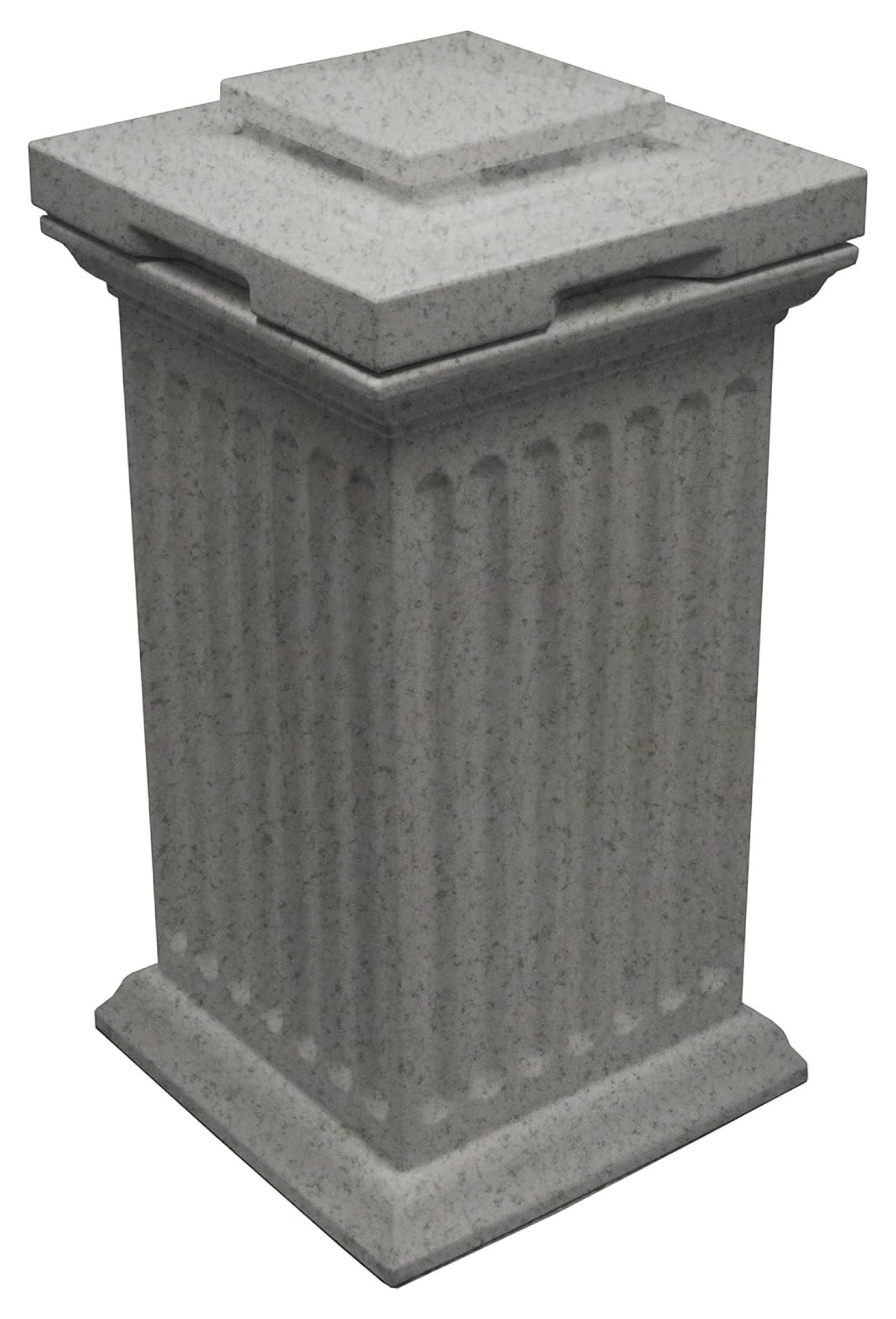 CLkPde. Savannah Column Plastic Storage and Waste Bin, 30 gal - Dark ...