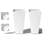 "Veradek Large Outdoor Demi Series 26"" Tall Stone-Plastic Composite ...