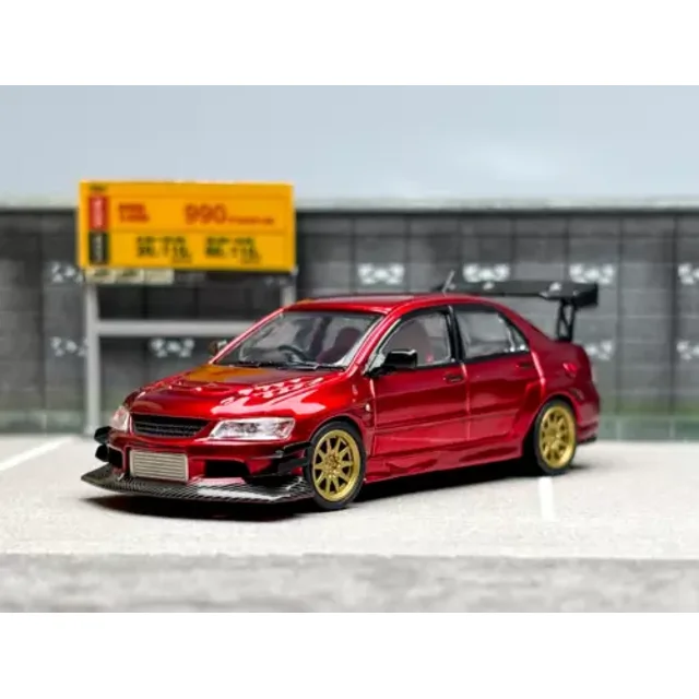 CM 1:64 Red JDM Lancer Evo 9 IX Voltex Sports Model Diecast Metal Car ...
