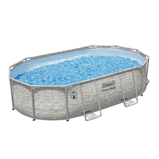 Coleman Power Steel 16' x 10' x 42" Oval Above Ground Pool Set ...
