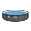 Coleman Power Steel 22 ft. x 52 in. Round Metal Frame Above Ground Pool ...