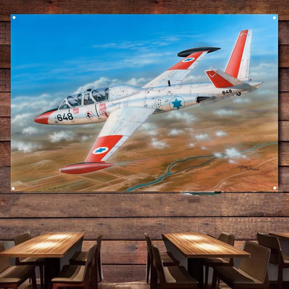 CM.170 Magister IAI Tzukit Fighter Jet Banner Wall Art- Decorate Your ...