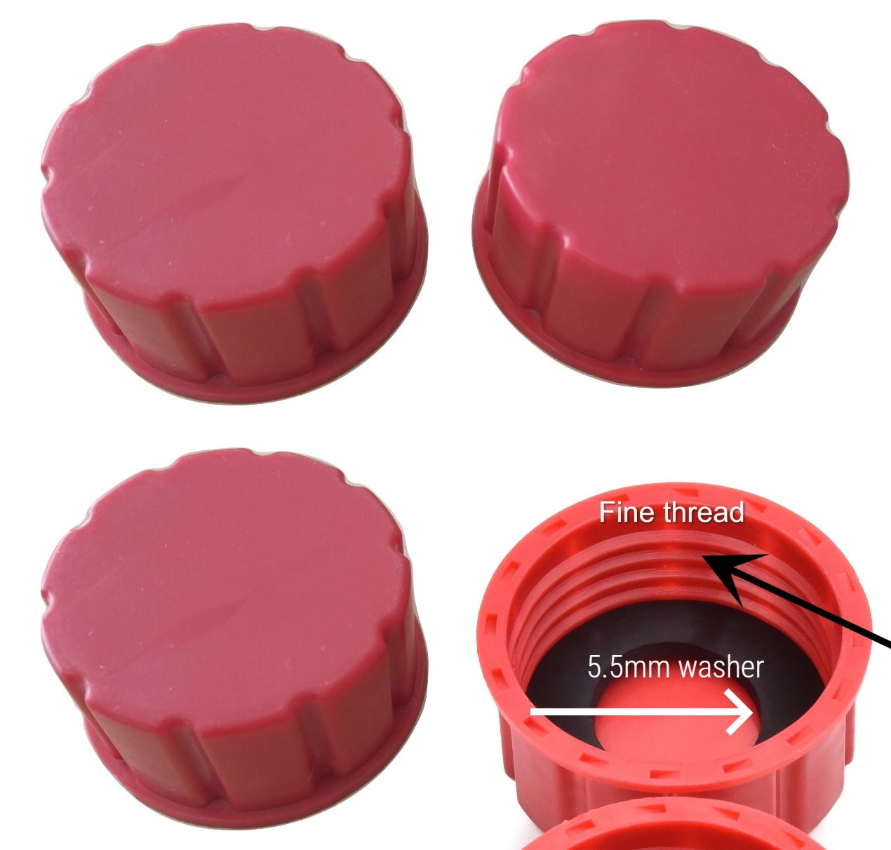 CM Concepts Original Gas Can Fine Thread Replacement Solid Caps (for ...