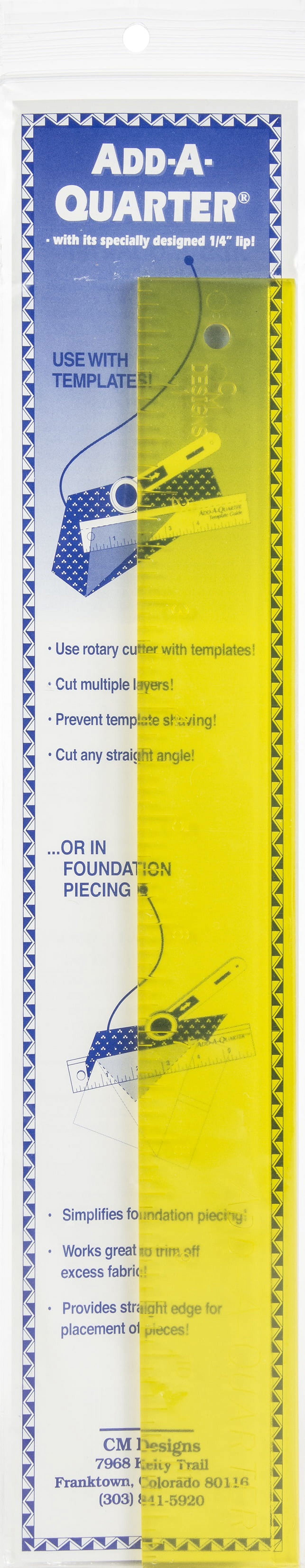 CM Designs Add-A-Quarter Ruler, 12" Recycled Plastic - Walmart.com