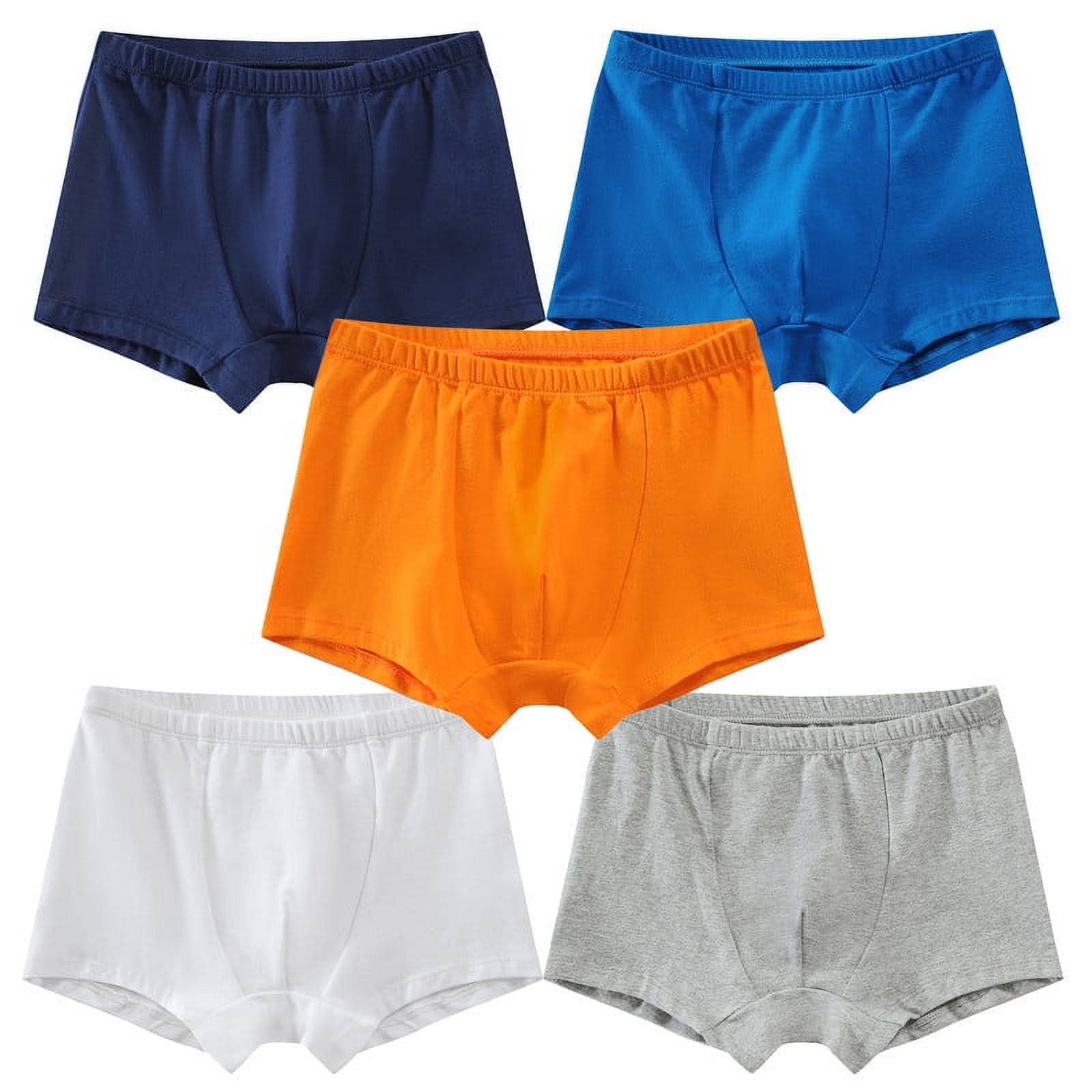 POPTEM Boys Briefs Soft Underwear Cotton Boxer Shorts Underpants 5-Pack ...