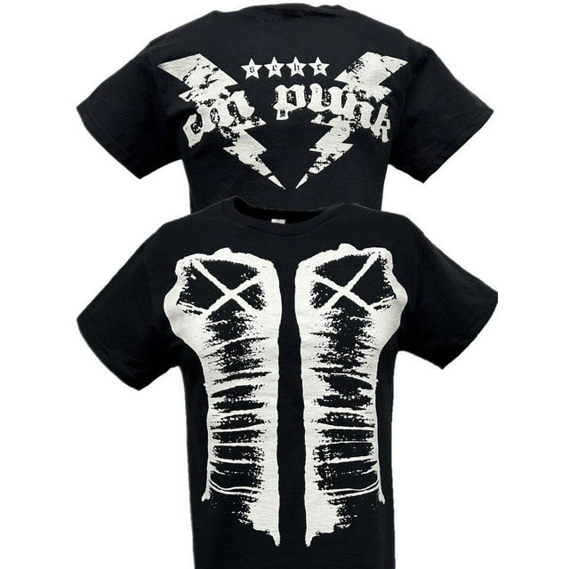 CM PUNK Clothing: White Fists Mens Black T-shirt, 100% Cotton, XXL ...