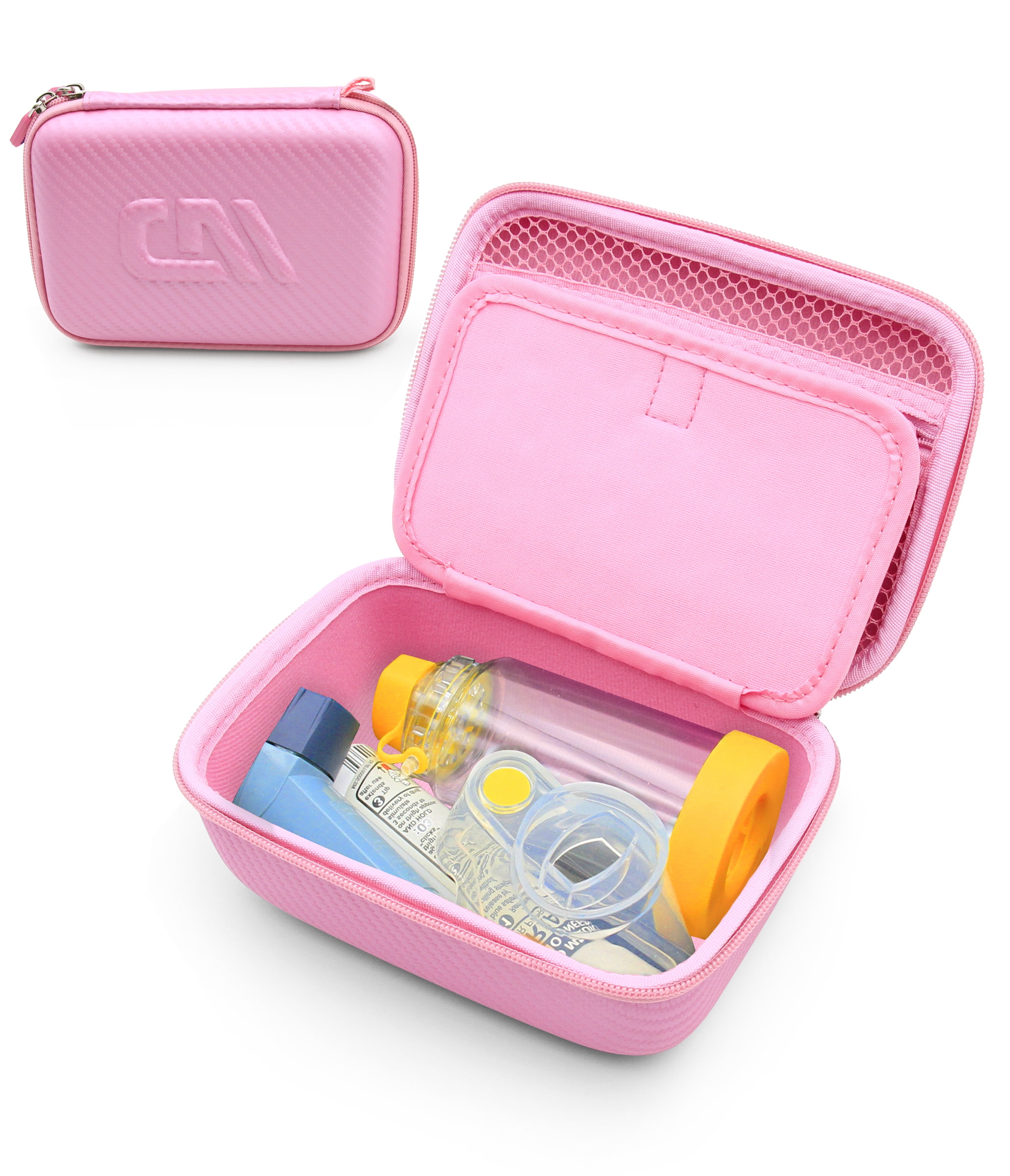 CM Pink Travel Case fits Asthma Inhaler Asthmanefrin, Free-breath ...