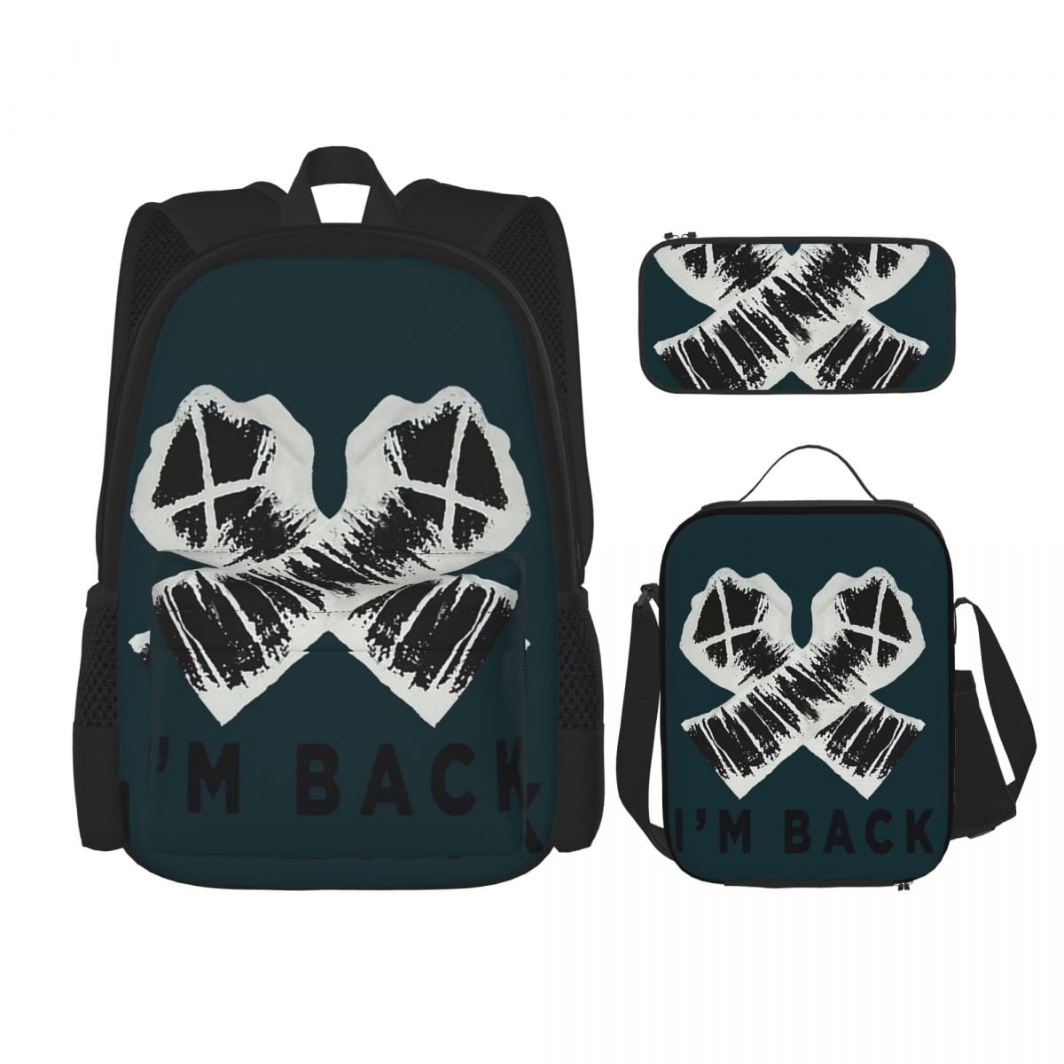 CM Punk Backpacks s Bookbag Bags s Rucksack Lunch Bag Pen Bag Three ...