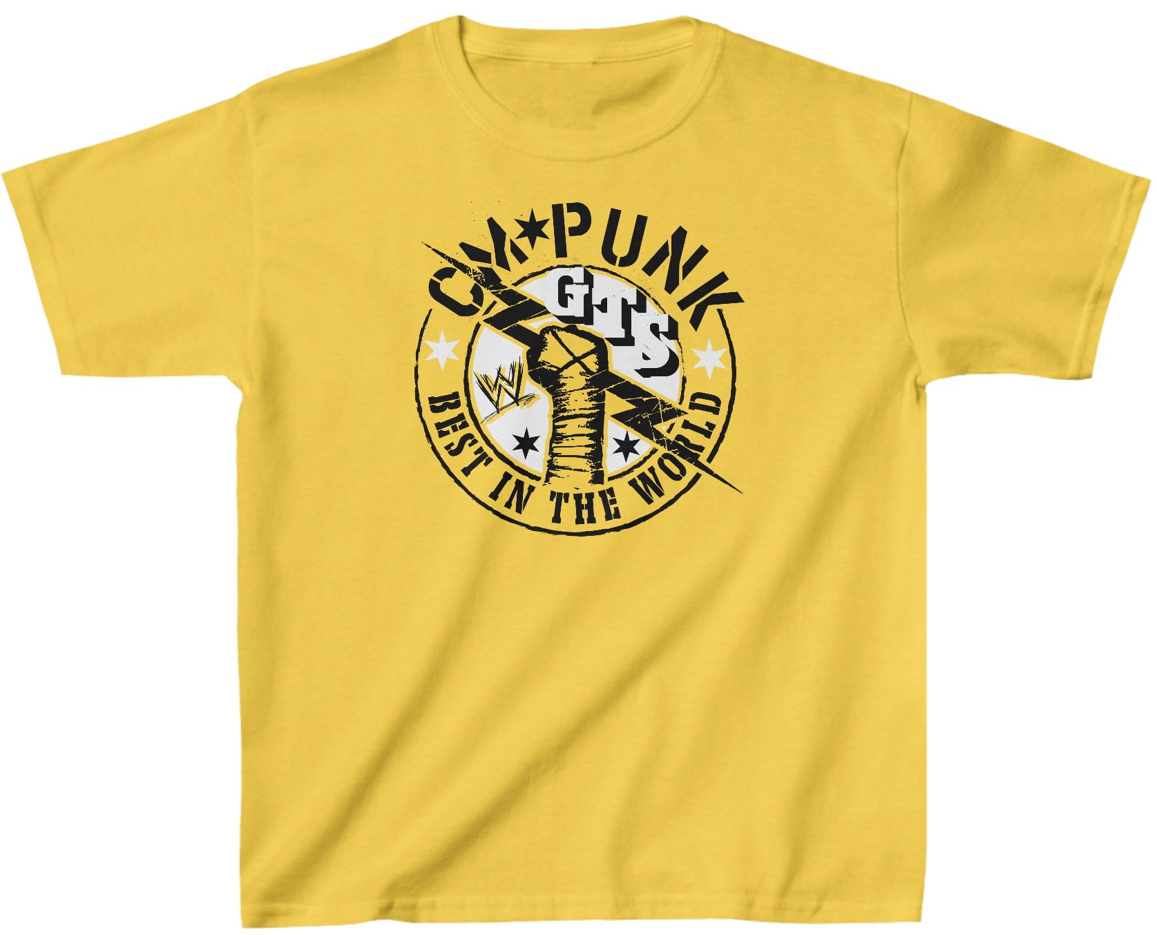 CM Punk GTS Best In The World Yellow WWE Kids T-shirt Boys YS 6-8 ...