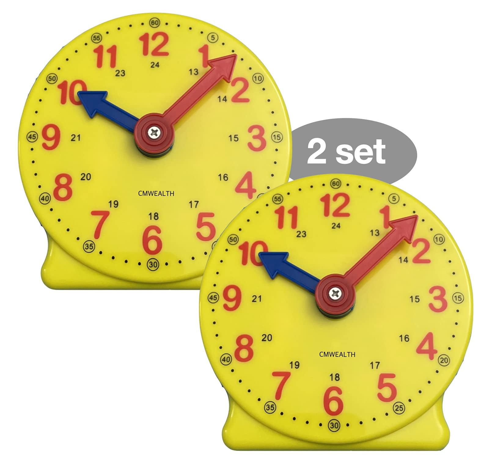 CM Wealth Learning Clock STF9 for Kids, Student Learning Clocks, 12/24 ...