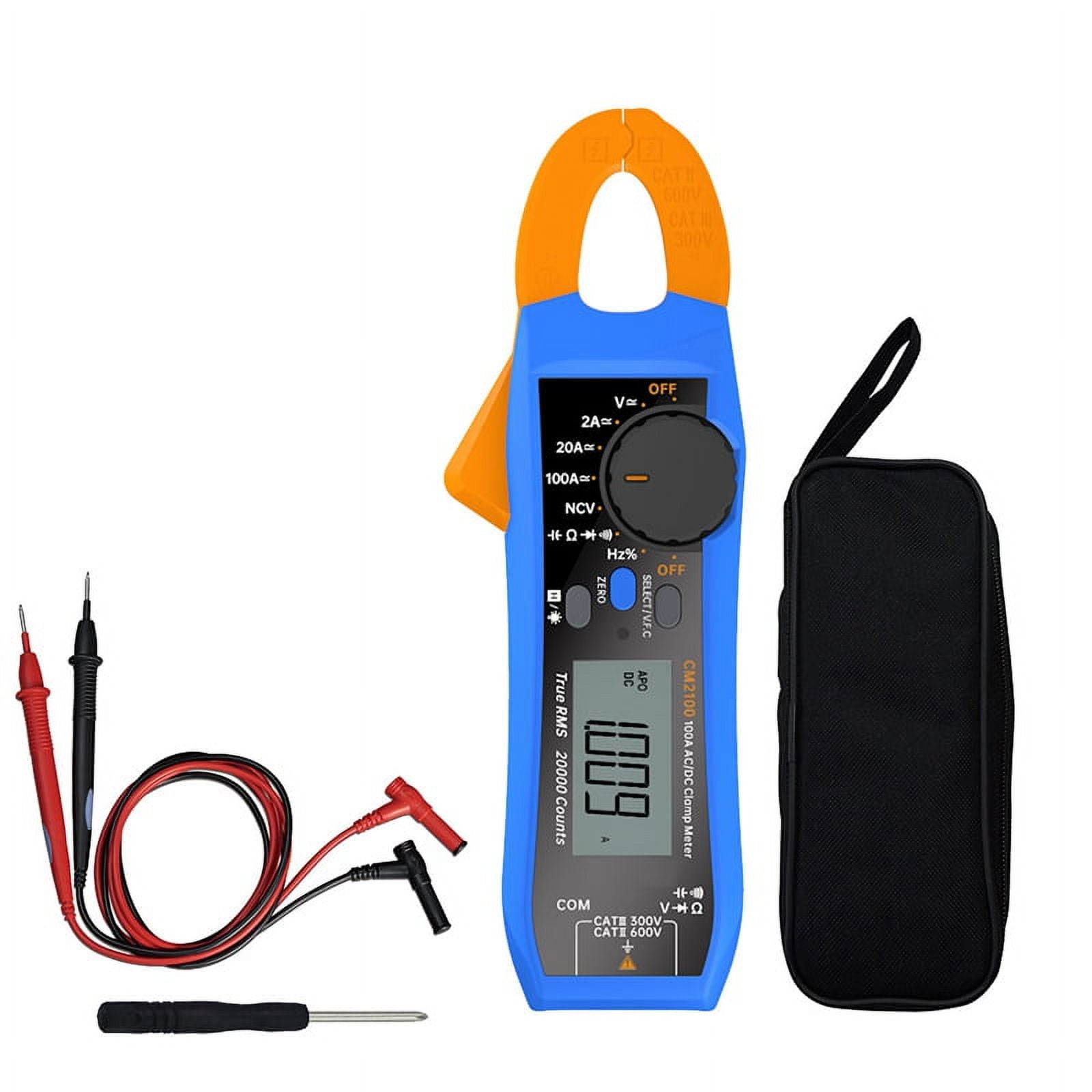 CM2100 Digital Electrical Tester Multimeter 100Amp 600V Smart Clamp ...