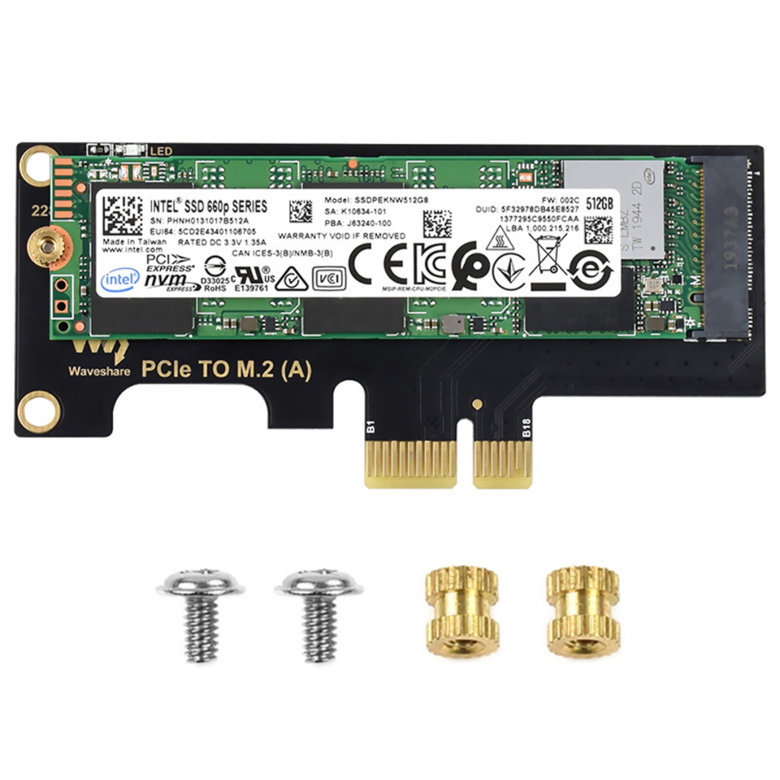 CM4 PCIe to M.2 Adapter Card Upgrade Hard Drive for NVME M.2 SSD with ...