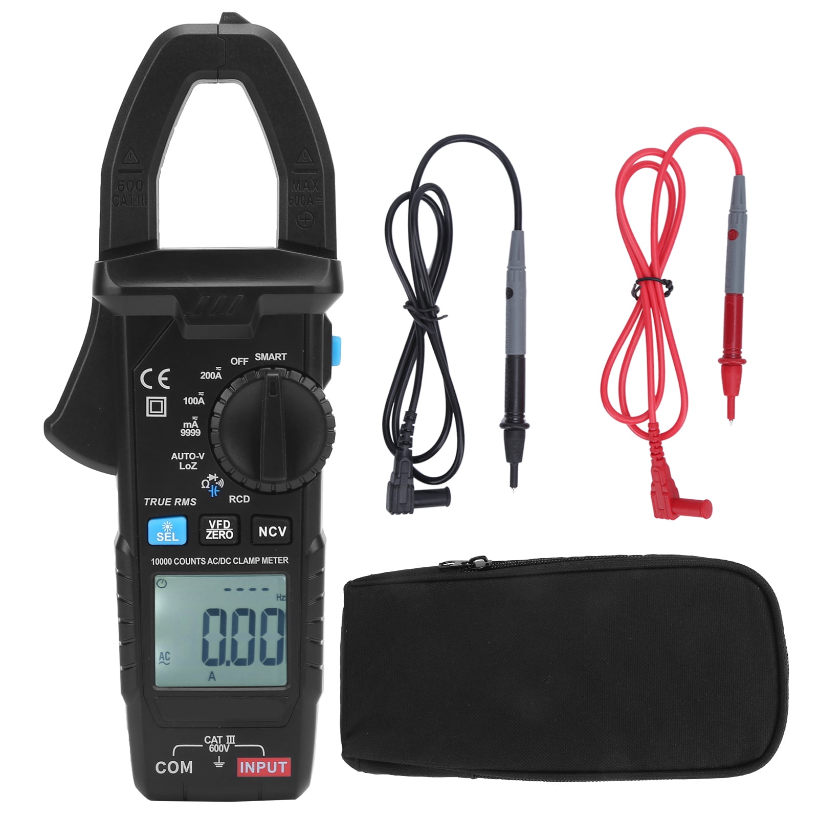 Digital Clamp Meter 200A/600V Multimeter with Backlight - Walmart.com