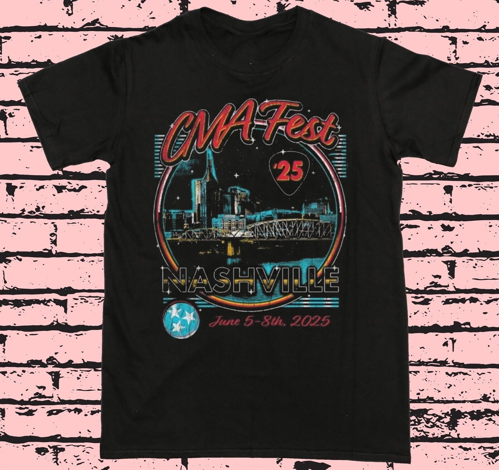 CMA Fest Nashville 2025 Skyline UNISEX T SHIRT Size S-5XL - Walmart.com
