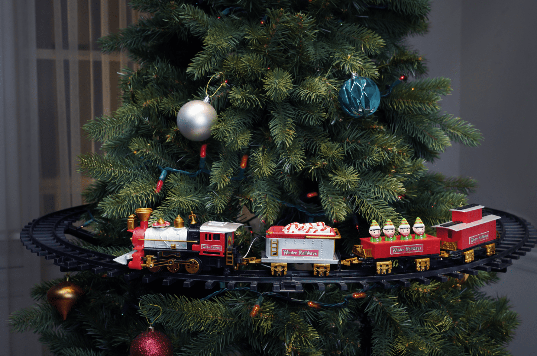 Battery-Operated Christmas Sweet Tree Plastic Train Set, Multicolor, by ...