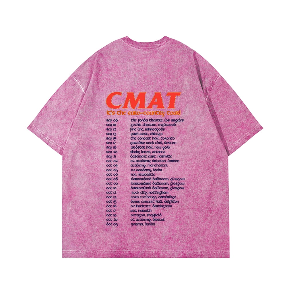 CMAT It's the Euro-Country Tour 2025 Cotton Vintage Wash Tee Shirt Crewneck Short Sleeved ...