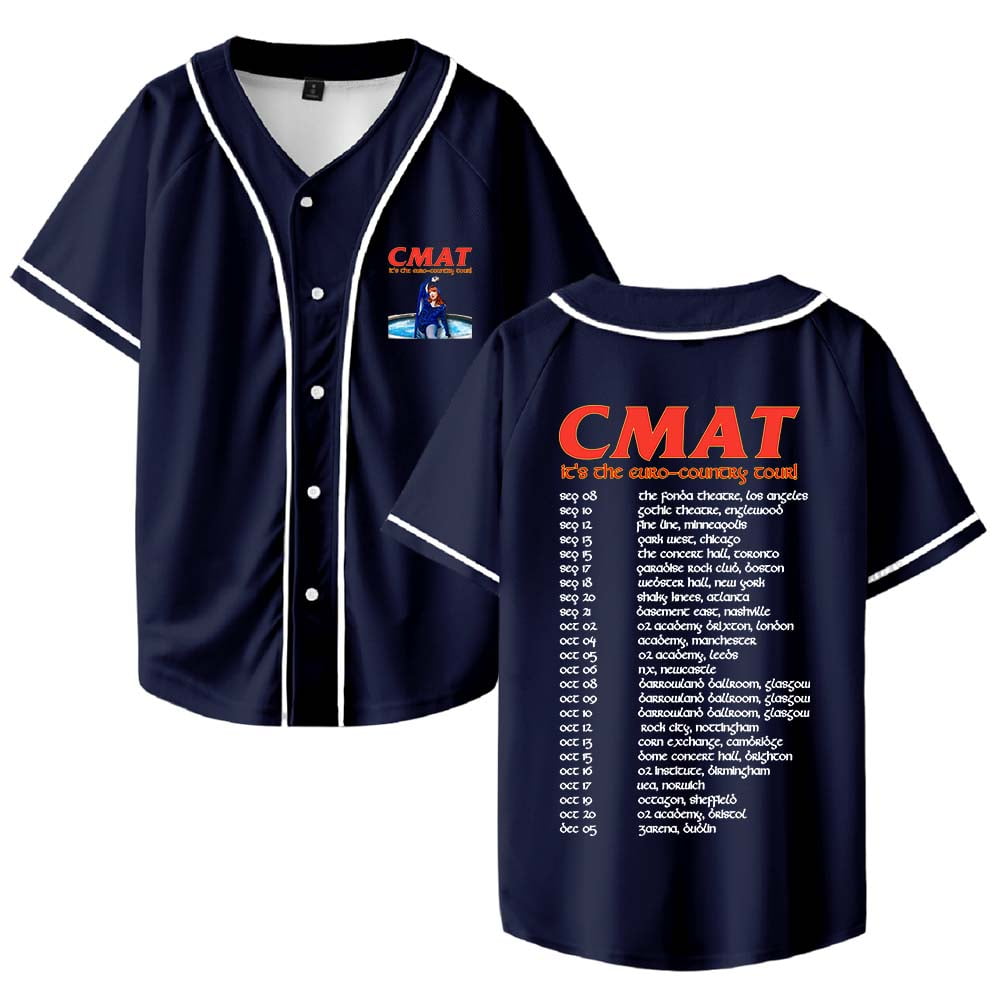 CMAT It's the Euro-Country Tour 2025 Merch Baseball Jersey Shirt V-Neck ...