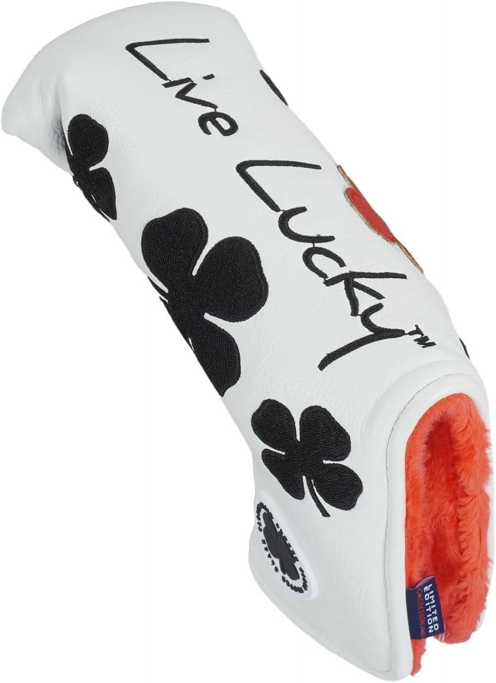 CMC Design Custom White and Red Live Lucky Embroidered Golf Blade Head ...